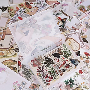 200Pcs Vintage Scrapbook Stickers, Aesthetic Junk Journal Stamping Supplies Kit, Scrapbooking Ephemera Washi Paper for Bullet Journaling Planners Diary Collage