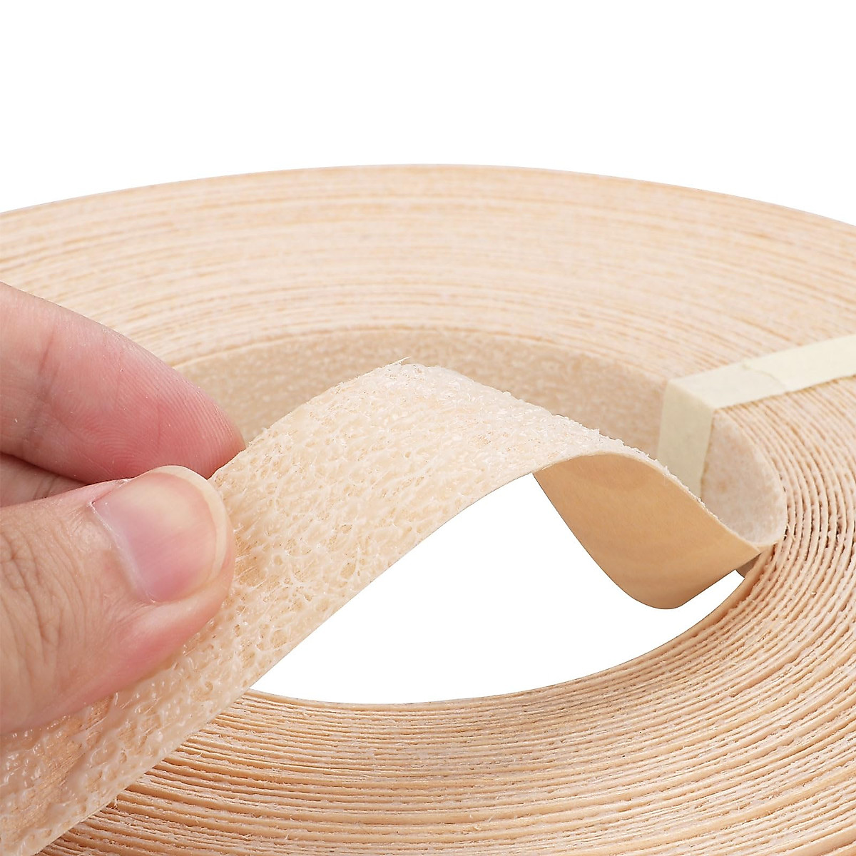ABuff Birch Edge Banding 3/4 inch x 98ft roll of Veneer Edge Banding Pre-glued Flexible Real Wood Veneer Edging, Wood Edge Banding Wood Tape Banding for Cabinet Repair Furniture Restoration