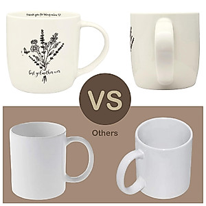 MALLAbyLAMMA Best Godmother Mug Flower 12 Ounce Ceramic, Godmother Keychain, Best Godmother Ever Gift from Godchild, Godmother Coffee Mug, Gift for Godmother Birthday Mothers Day Christmas