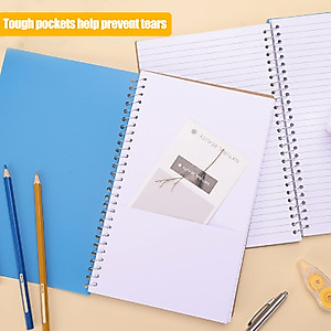 EOOUT 2 Pack Spiral Notebook, 6 x 9.5 Inches, Plastic Cover Lined Spiral Notebooks 50 Sheets, College Ruled Spiral Journal for Work School and Gifts