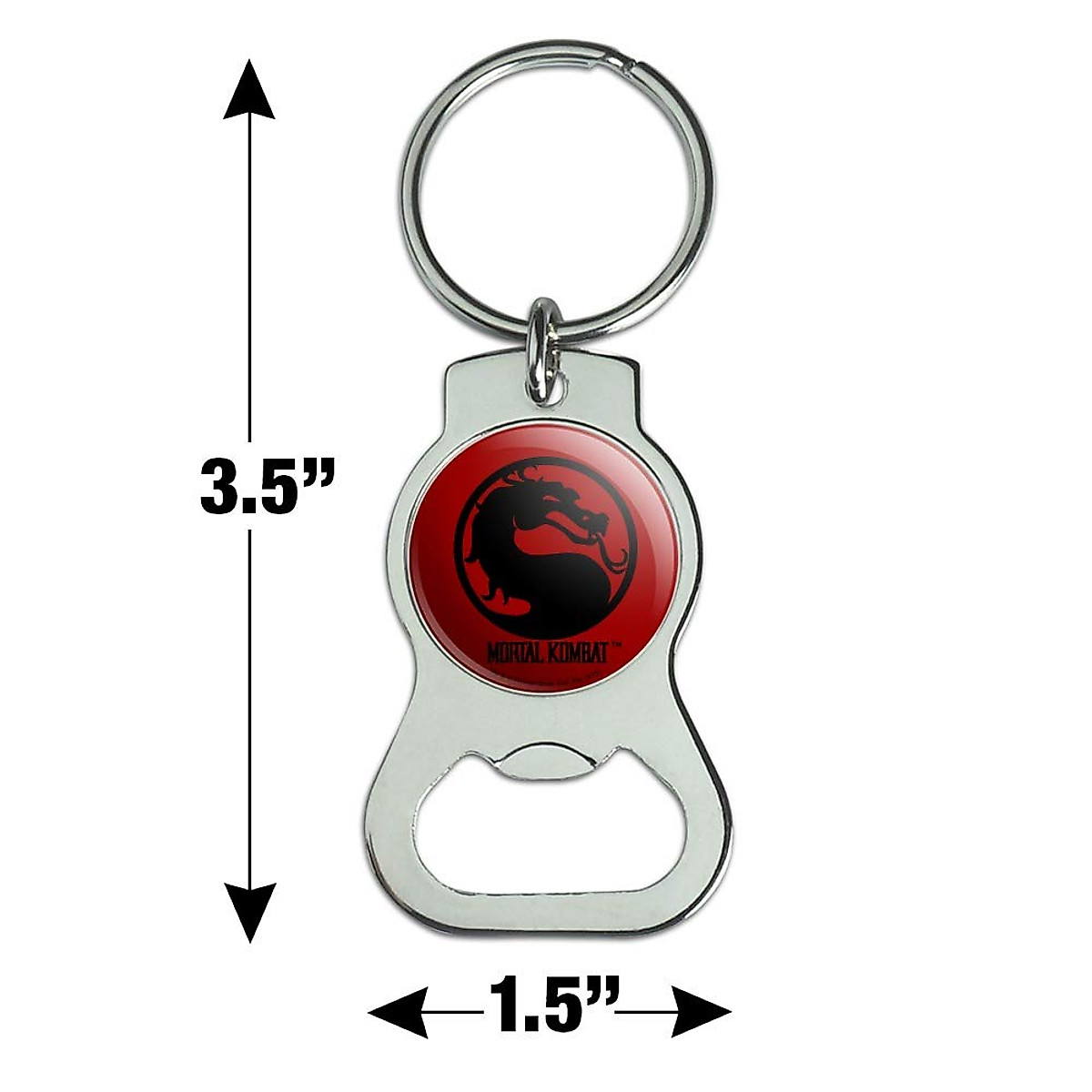 GRAPHICS & MORE Mortal Kombat Symbol Keychain with Bottle Cap Opener