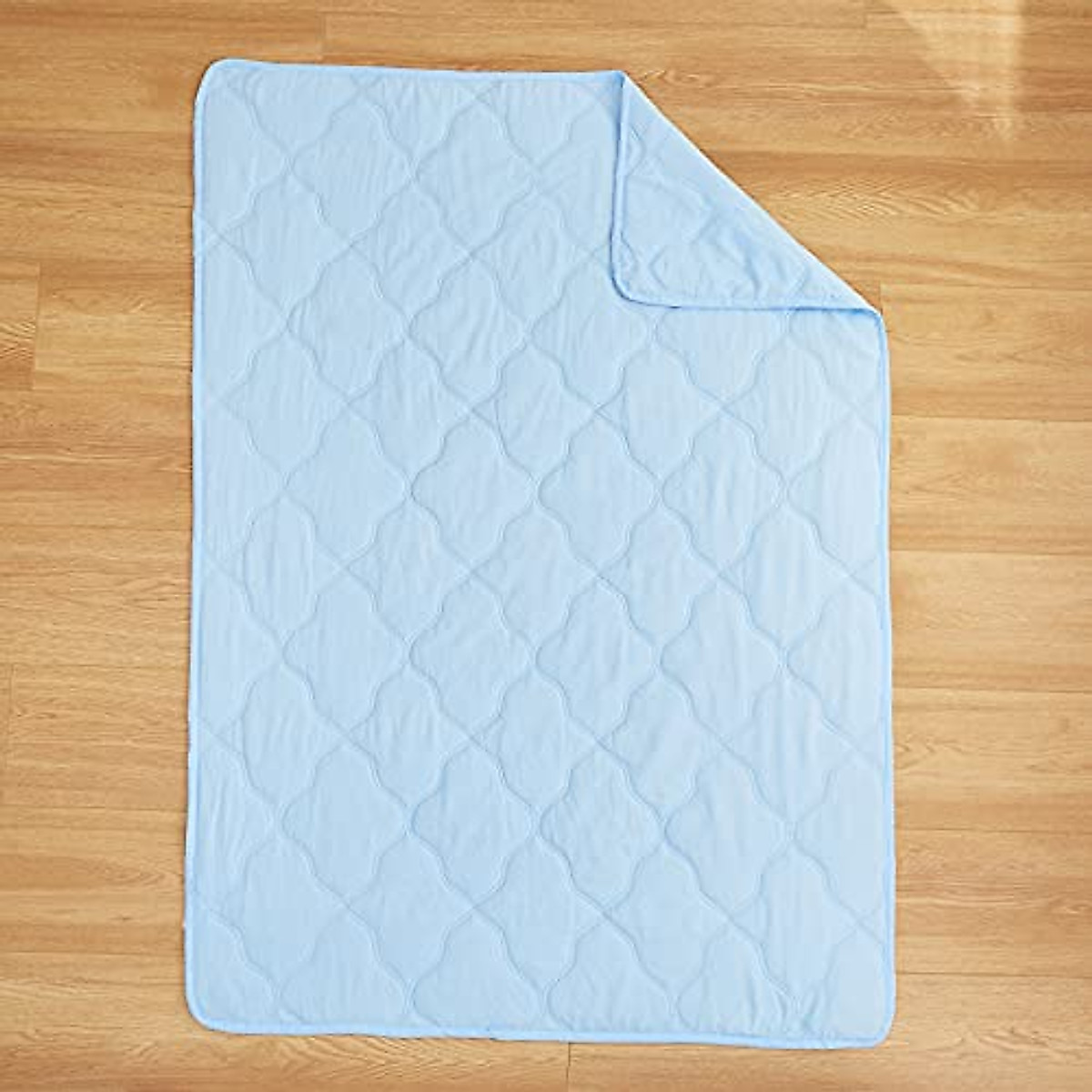 Down Alternative Toddler Quilt Comforter Super Soft Design for Baby Boys Girls, Breathable Quilted Crib for Winter Nap Sleeping Nursery Bed Light Blanket - 39”x59” Blue