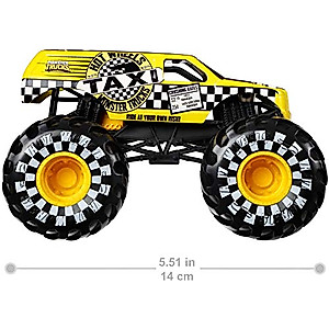 Hot Wheels Monster Trucks Taxi, 1:24 Scale for kids age 3, 4, 5, 6, 7, & 8 Years Old Great Gift Toy Trucks Large Scales