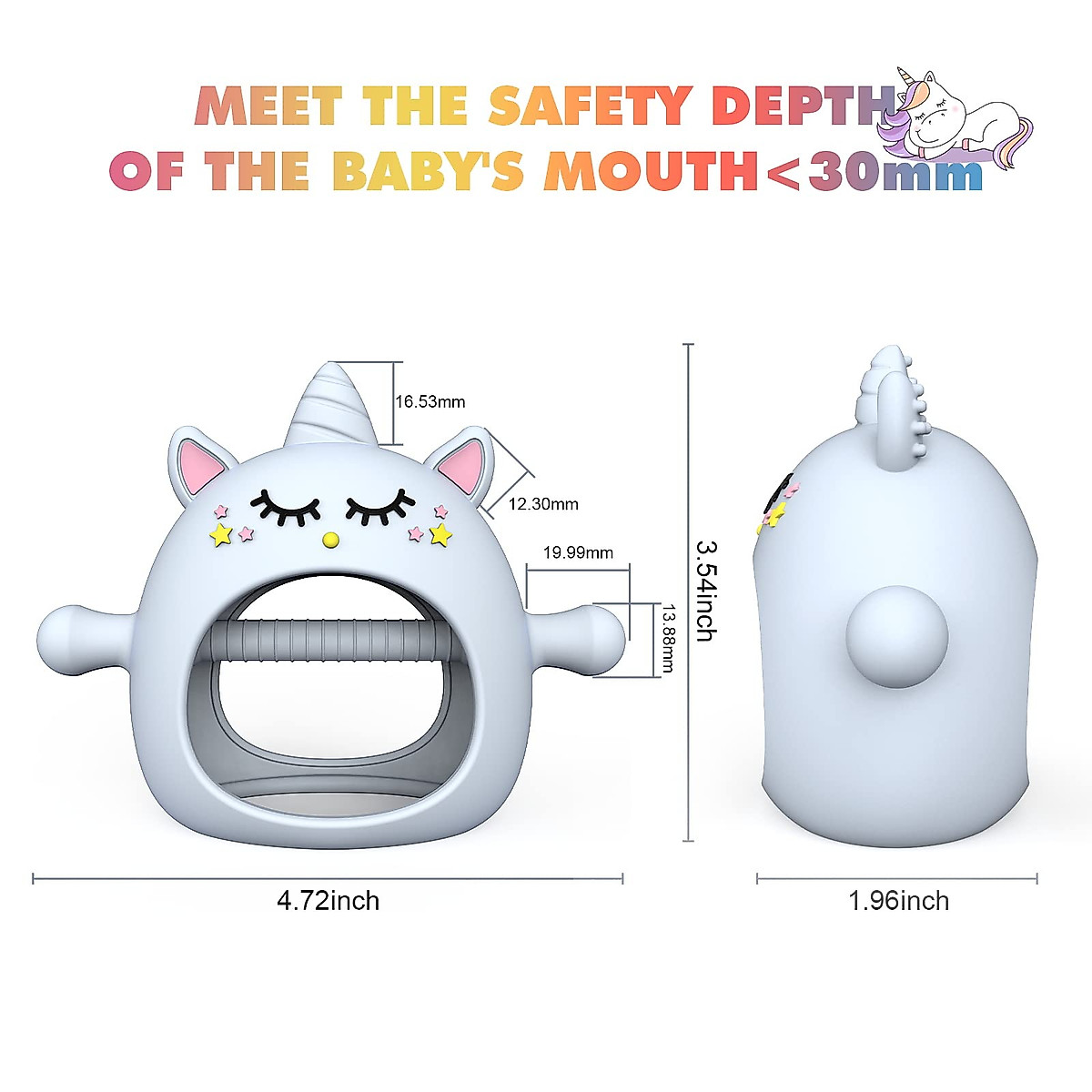 Tinabless Soother Pacifier Set of 2, BPA Free Silicone Newborn Pacifiers Teether Toys for 3-6 Month Baby Boy and Girl, Unique Baby Halloween/Christmas/Shower Gift