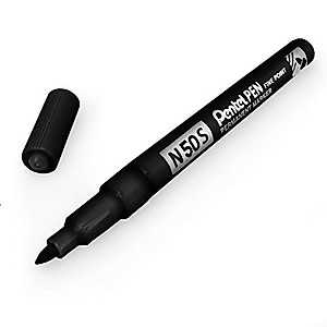 Pentel N50S Fine Permanent Marker – 3.18mm Bullet Tip – Pack of 3 – Black