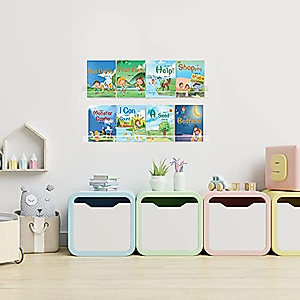 QPEY Clear Acrylic Shelves,15" Invisible Floating Bookshelf Wall Mounted Wall Shelves for Picture Display,Record Storage,Book,Magazine,Files Organizer-Acrylic Shelves 2 Packs