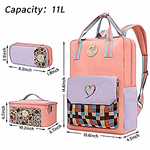 CUIBIRD Kids Backpack School Backpack, Toddler Kids' Backpack Set for Boys Girls Kids Teenage PreSchool Bookbag with Lunch Bag&Pencil bag