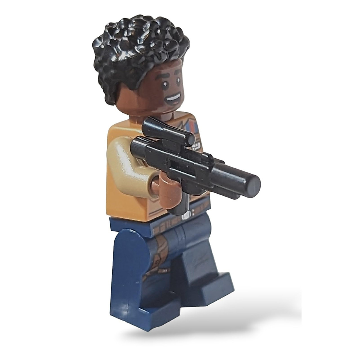 LEGO Minifigure - Rebel Finn (75176) with Blaster Last Jedi Figurine with Dual Sided Smiling/Scared Head Pattern Tan Jacket - Ages 8+