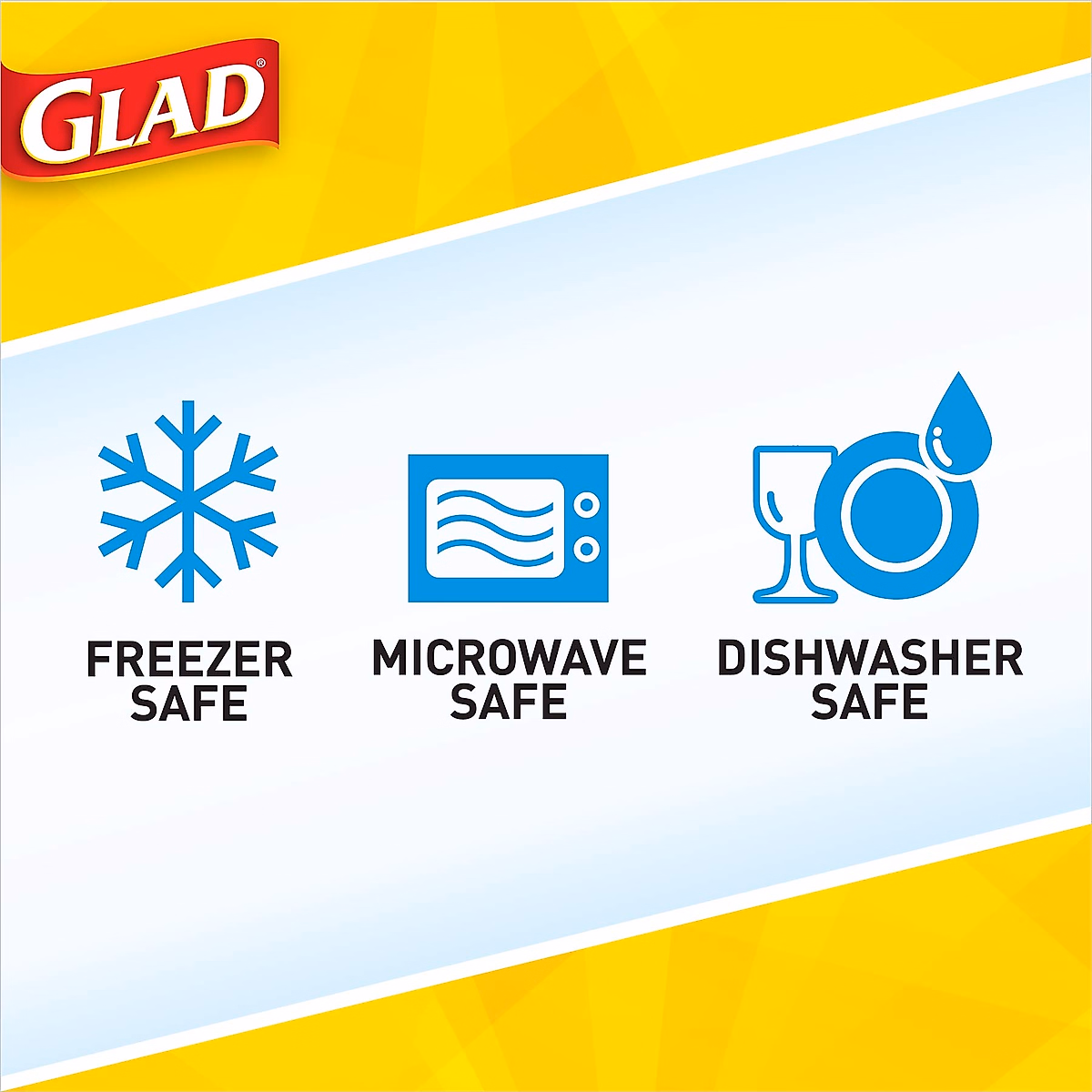 Glad Variety Pack Food Storage Containers for Everyday Use | Large Variety Pack Food Containers | Clear Food Storage Containers Freezer Safe, Microwave Safe, Dishwasher Safe, 20 Count, BB13611