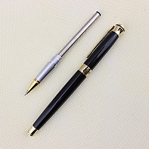 Gullor Advanced Picasso Rollerball Pen 903 Black Light with Golden Clip Pen