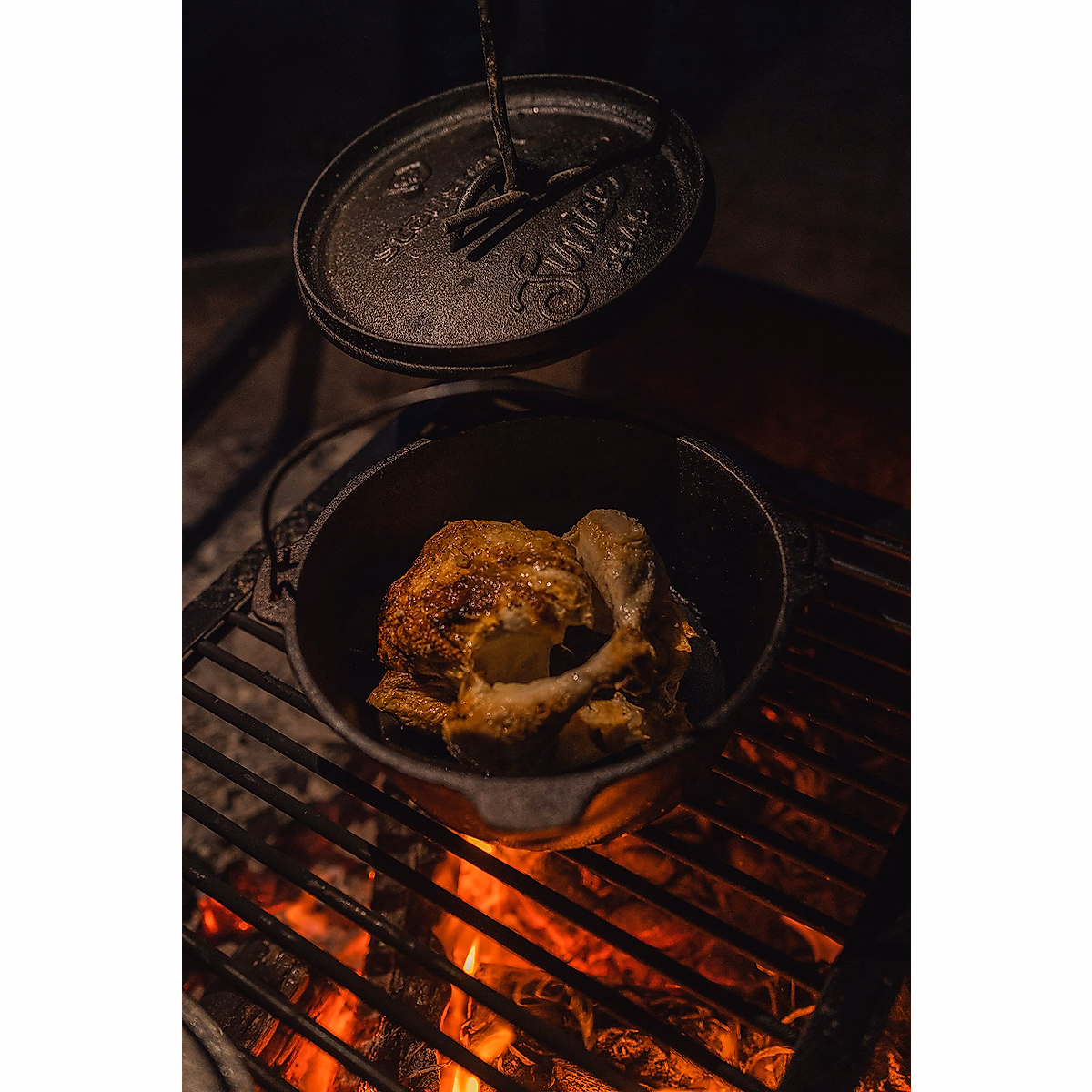 Stansport 2 QT Pre-Seasoned Cast Iron Dutch Oven Flat Bottom (16019-20)