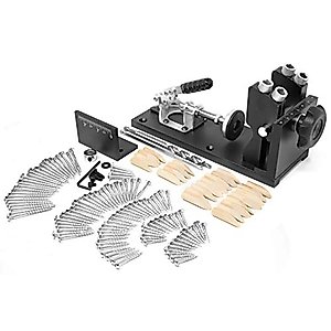 WEN Pocket Hole Jig Kit, Metal, Step Drill Bit, Self-Tapping Screws, and L-Base (WA1527)