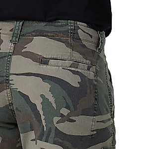 Wrangler Authentics Men's Classic Cargo Stretch Short, Green Camo, 34