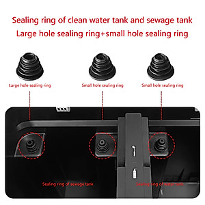 HEYXI Reusable Water Tanks Sealing Rings for Deebot T10/T10 PLUS/X1/X1 PLUS Vacuum Cleaner Sweeper Part Cleaing Attachment Black