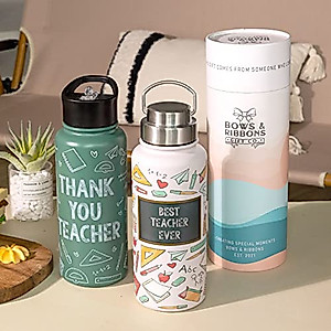 Teacher Gifts, 32 Oz Insulated Water Bottle With Two Lids, Teacher Appreciation Gifts, Teacher Gifts For Women, Gifts For Teachers, Best Teacher Gifts, Teacher Stuff, Cool Gifts For Teachers