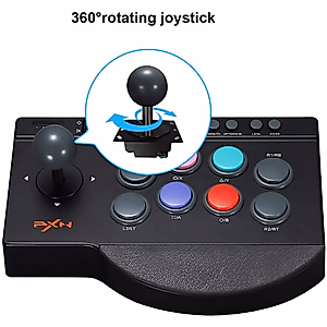 PXN Arcade Stick PC Joystick 0082 Fight Stick Turbo and Macro Function Arcade Fight Stick Turbo Macro USB Connection for PC,PS4,PS3,Xbox Series X|S, Xbox One