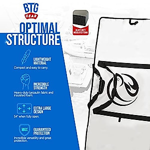 BTG GEAR Waterproof Insulated Thermal Fish Kill Bag Cooler Storage Extra Large 63" x 27" wide, For Fishing/Boats w/Free fish gloves