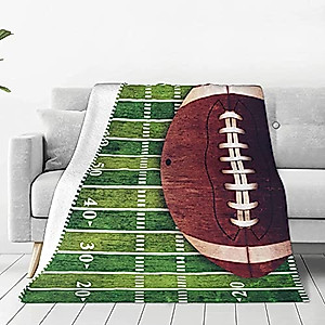 Football Sofa Throw Blanket Flannel Super Soft Warm Fleece Bedspread Home Decor All Season for Bed Couch Living Room Large 50"x40" in
