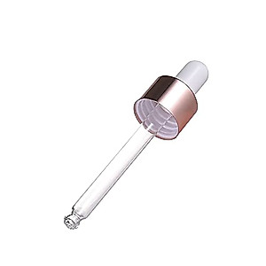 12 Pack,0.5 Oz/15ml Pink Glass Dropper Bottle for Essential Oils,Empty Eye Dropper Holder With Glass Reagent Pipette,Rose-Golden Caps Perfume Travel Vial Container-Pipette,Stickers,Funnel Included