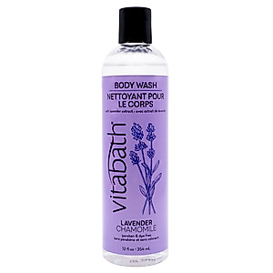 Vitabath Lavender & Chamomile Body Wash Moisturizing Bath & Shower Cleanser & Skincare Radiant Detox & Restore Nourishing Body Polish - Cruelty-Free, Paraben-Free - 12 oz