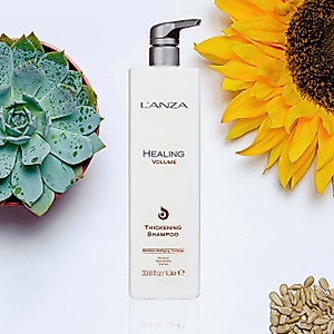 L'ANZA Healing Volume Thickening Shampoo, Boosts Shine, Volume, and Thickness for Fine and Flat Hair, Rich with Bamboo Bodifying Complex and Keratin (33.79 Fl Oz)
