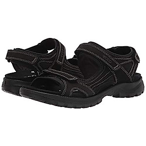 ECCO Women's Onroads 3-Strap Sport Sandal, Black, 7-7. 5
