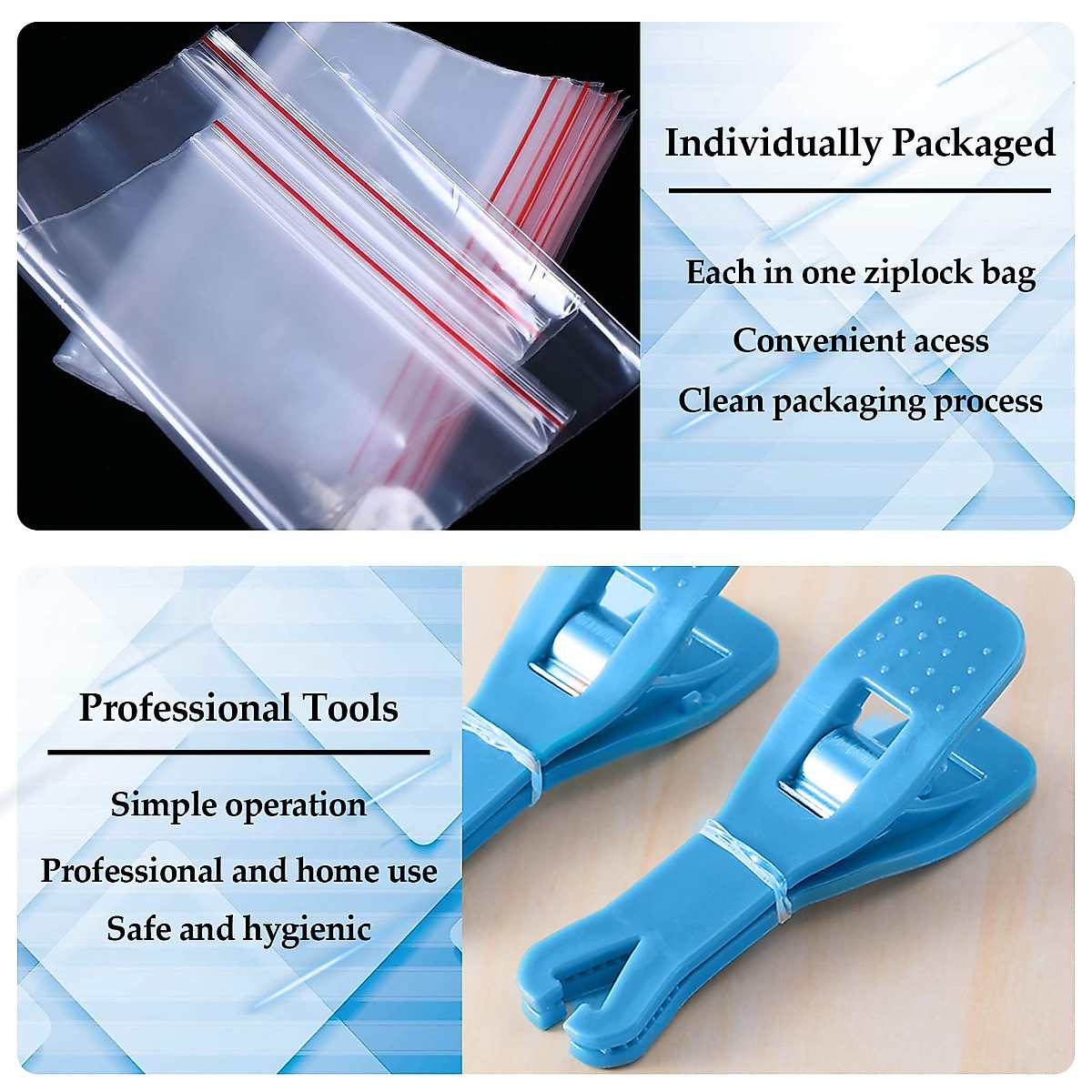 Body Piercing Clamps Tool - Usiriy 25PCS Disposable Triangle Body Piercing Needle Slot Forcep Clamp Piercing Clip Puncture Hemostatic Forceps Ear Nose Lip Navel Piercing Supplies Blue Plier (Triangle)