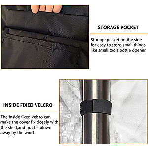 Dalema Waterproof Shelf Cover,Heavy Duty Dustproof Storage Shelving Unit Cover,Durable Steel Organizer Wire Rack Cover,Shelf Display Rack Protective Cover with Zipper.(Black,Fits 32x16x62 Shelf)