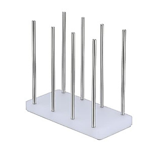 JQK Brushed Napkin Holder for Table, 304 Stainless Steel Arcylic Standing Napkin Dispenser for Kitchen Farmhouse Cocktail Picnic Bar Paper Mail Bills Restaurant Suitable for All Room Decors, NH100-WN