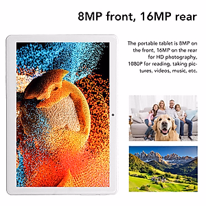 10.1 Inch Tablets, HD Tablet, 2.4G 5G Dual Band WiFi Supported, 10 Core Processor, 8800mAh Lasting Battery Big IPS Screen 6GB 128GB High Performance