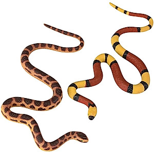 Rhode Island Novelty The Toy Network Fake Snake - Mega Stretch Snake 22" - Stretches Up to 5 Feet - Set of 2