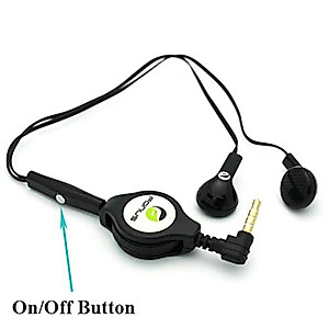 Retractable Earphones Headphones 3.5mm w Mic Hands-Free for Moto G Stylus, Headset Handsfree Earbuds Earpieces Compatible with Motorola Moto G Stylus