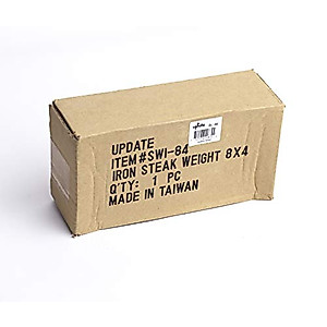 Update International New 8" Barbecue BBQ Grill Steak Weights, Heavy-Weight, Hamburger Bacon Sausage Grill Press, Commercial Grade, Cast Iron