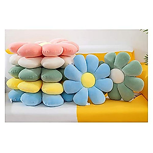 Uewidiod Flower-Shaped Pillow Cushion Floor Cushion Cushion Office sedentary Tatami car Cushion Student seat Cushion (40cm, Green)