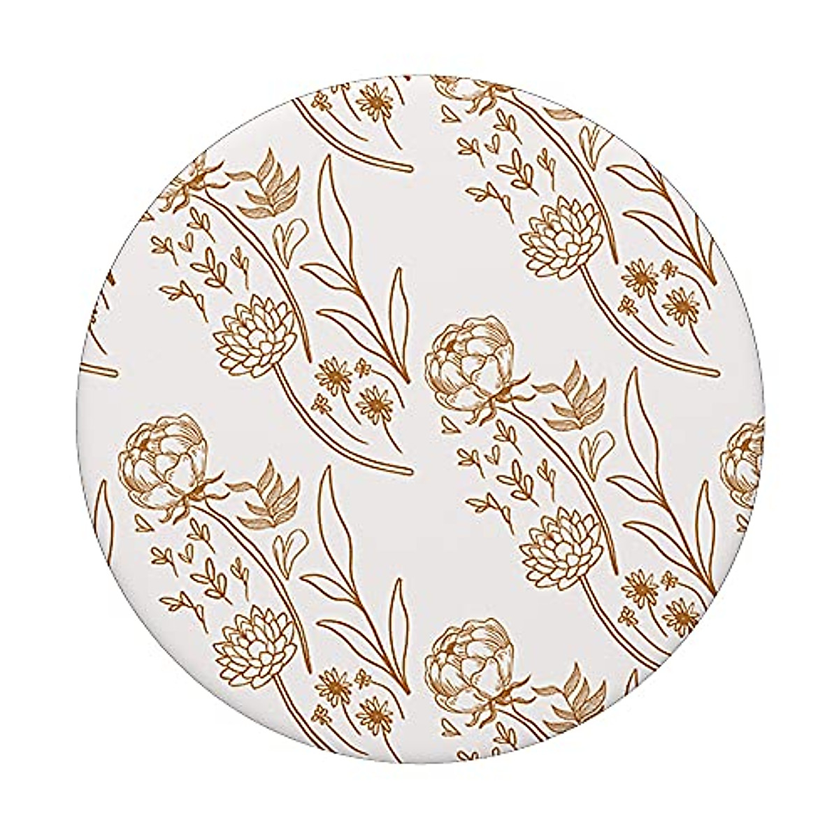 Flowers Floral Beige Terracotta Bohemian Aesthetic Women PopSockets Swappable PopGrip