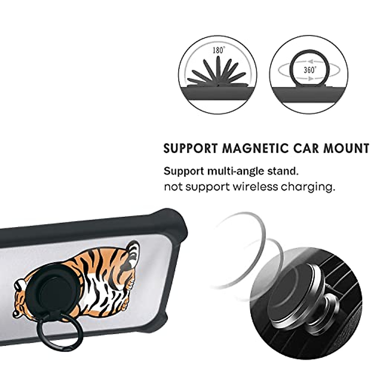 jioeuinly Maxwest Nitro 55e Case Compatible with Maxwest Nitro 55e Phone Case Cover [with Tempered Glass Screen Protector][Hard PC + Soft Silicone][Silver Reflect Light] DYH-PH