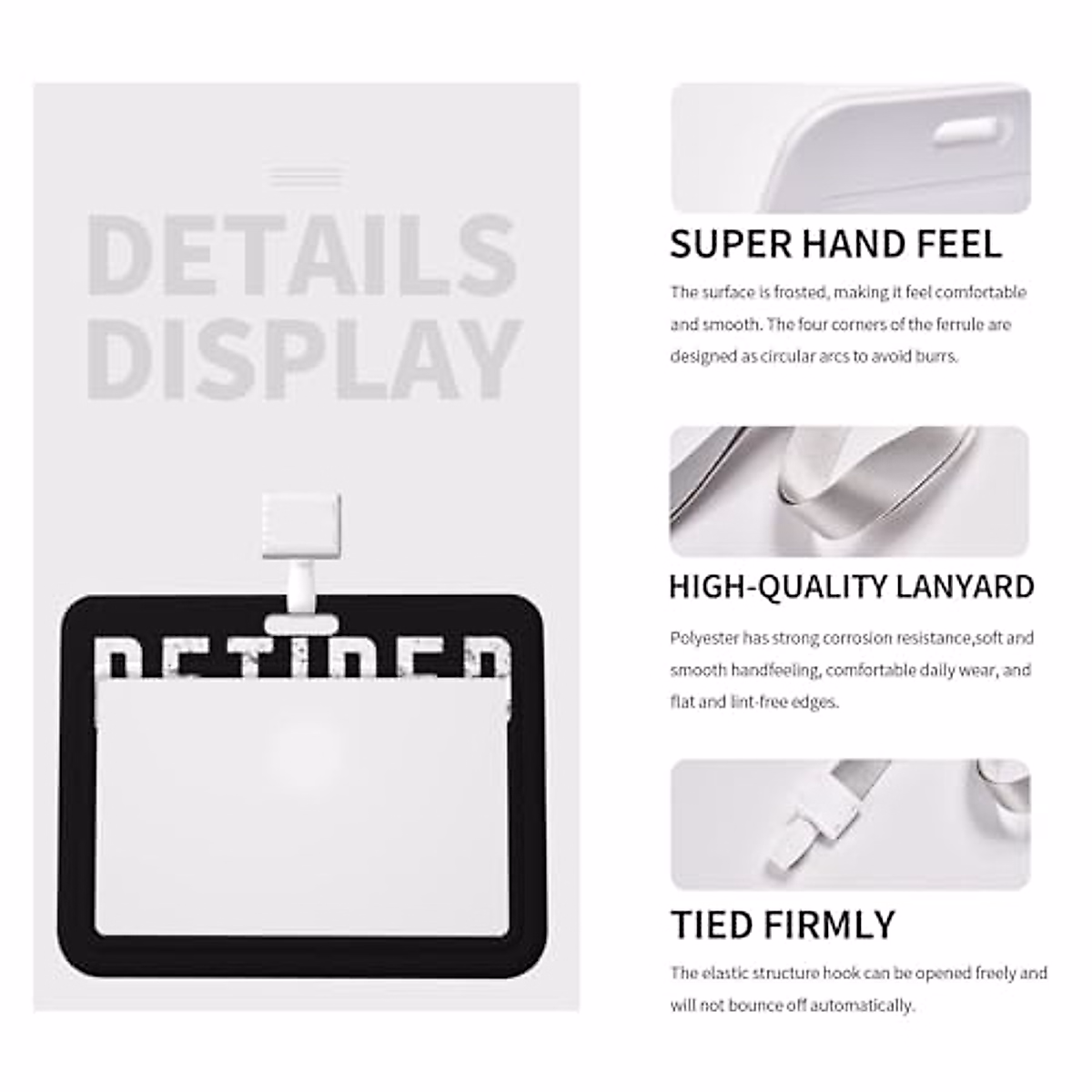 Army Retired Flag Durable Hanging Rope Card Badge Holder for All Occasions2