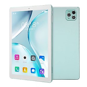 GLOGLOW HD Tablet, 10.1 Inch IPS Office Tablet US Plug 100‑240V 2 Card Slots for Travel (Green)