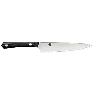 Shun Narukami 6" Utility, Handcrafted Japanese Kitchen Knife Blue II Carbon Steel Core & San Mai Stainless Steel Cladding, Micarta Handle, Precision & Sharpness for Professional and Home Chefs