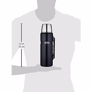 THERMOS Stainless King Vacuum-Insulated Beverage Bottle, 40 Ounce, Blue