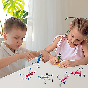 ArtCreativity Bendable Toothbrush Figures, Set of 12, Bendable Toys for Kids, Party Favors for Boys & Girls, Stress Relief Fidget Toys for Kids & Adults, Dentist Office Giveaways, and Pinata Fillers