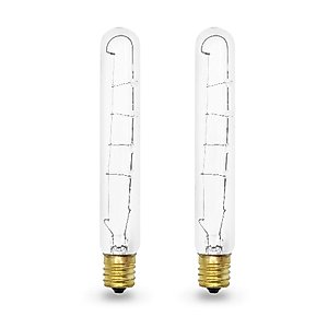 lumenivo 40 Watt 130 Volt T6.5 Refrigerator Light Bulb ー Replaces 40w 120v Freezer Light Bulb Subzero 500 Series Refrigerator Freezer ー Intermediate Base E17 ー Clear Incandescent Bulb ー 2 Pack