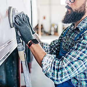 S&F STEAD & FAST 5 inch Orbital Sander Foam Pad 4 PCs, Interface Pad with 8 Holes, Foam Sanding Pads Hook and Loop, Soft Disc Pads with Cushion Sponge