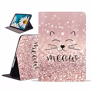 stmedazm Case for Samsung Galaxy Tab A8 10.5 Inch 2022 Tablet [SM-X200/X205/X207], Slim PU Leather Case, Adjustable Stand with Auto Wake/Sleep - Cute Cat Face Smile Meow