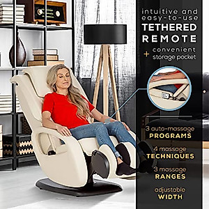 Human Touch WholeBody 5.1 Full Body Massage Chair Recliner Living Room Chair w/ Retractable Ottoman- Personal Professional-Grade Stress + Muscle Pain Relief for Foot Leg Back Neck Massager - Black