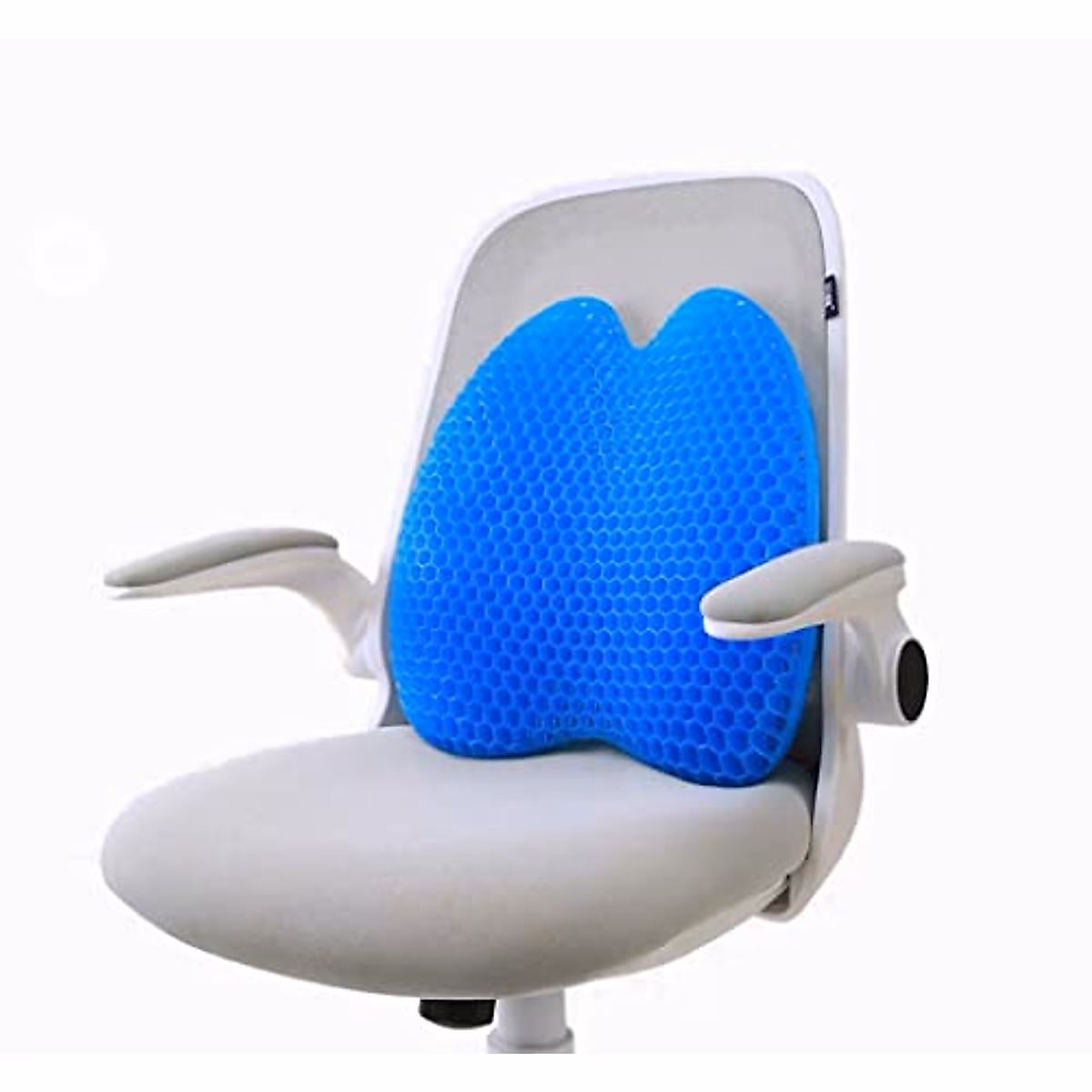 LunaBox Dense Lumbar Pillow - Ergonomic Patented Multi-Region Back Support for Lower Back Pain Tailbone Relief, Lumbar Support Cushion w/Strap for Home, Office Chair and Sofa - Black