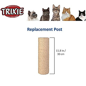 TRIXIE Replacement Sisal Post for Scratching Posts, Cat Trees and Cat Towers, 3.5 in x 11.8 in (9 x 30 cm)