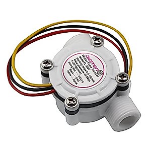 DIGITEN G3/8 Water Flow Sensor Witch, Hall Effect Flowmeter Liquid Fluid Meter Sensor Switch Flowmeter Meter 0.3-10L/min