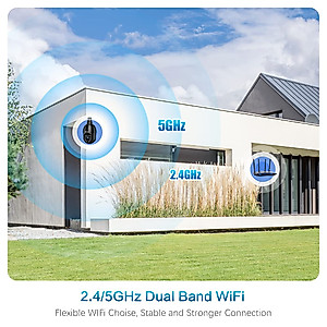 Ctronics 2.5K 4MP Light Bulb Security Camera, 2.4/5GHz WiFi Indoor/Outdoor Camera, 355° PTZ IP Surveillance Camera Wireless for Home Security, Human Detection, Auto Tracking, Color Night Vision