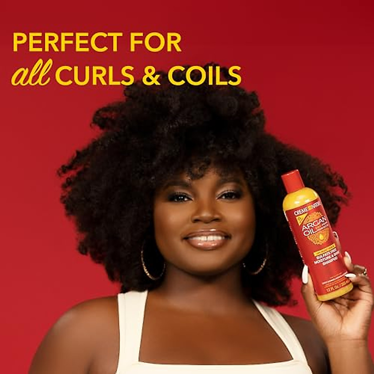 Creme of Nature Argan Oil Shampoo, Moisture & Shine Shampoo, Sulfate Free Hair Care Formula, Nourishes, Hydrates, Detangles, 12 fl. oz.